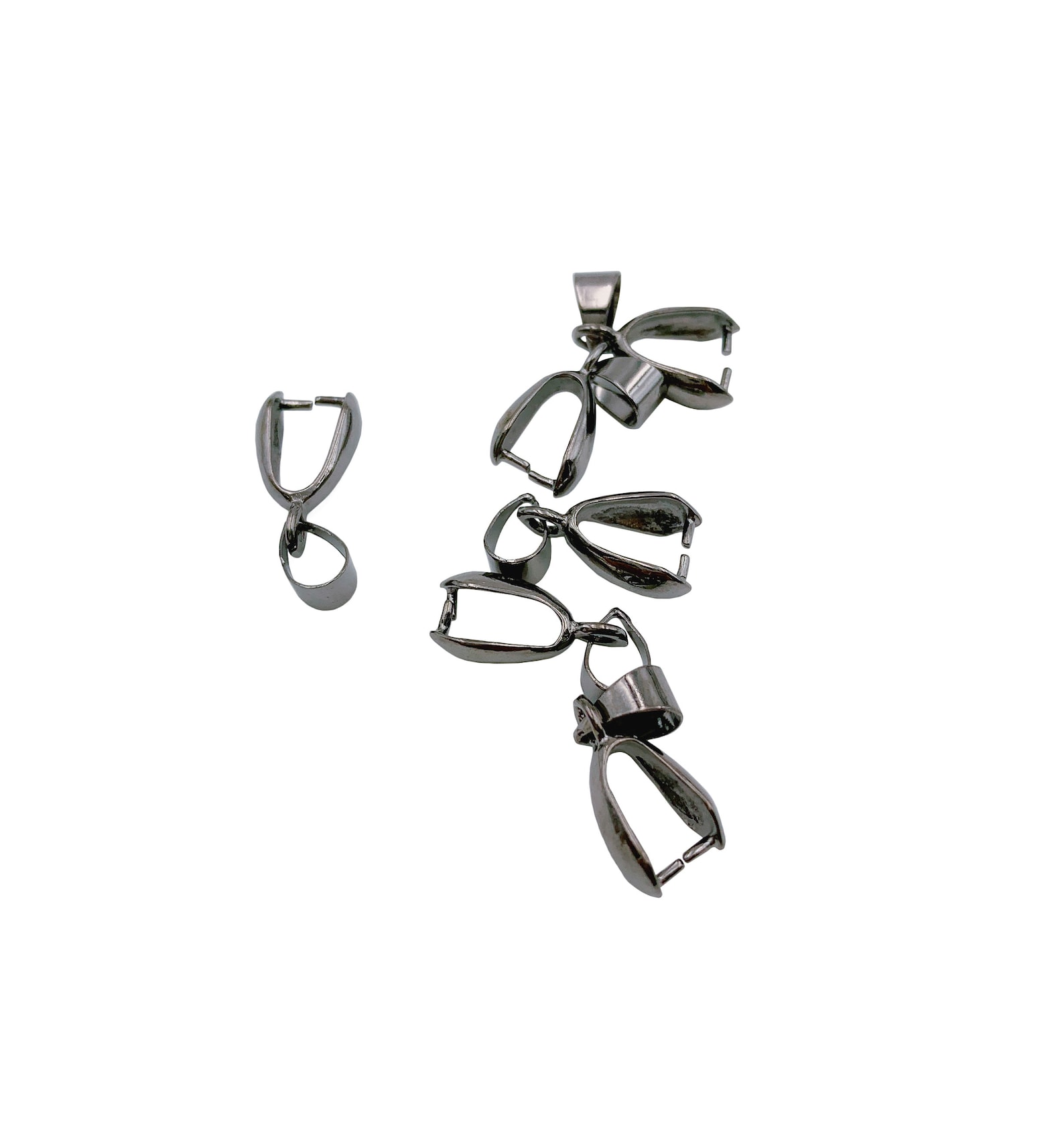 Shiny Gold Pendant Bail Clasps, Pinch Bails, Charm Pinch Bails ...