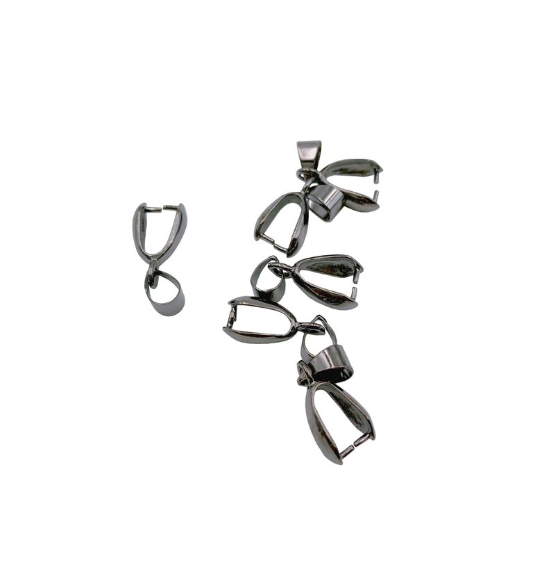 Shiny Gold Pendant Bail Clasps, Pinch Bails, Charm Pinch Bails ...