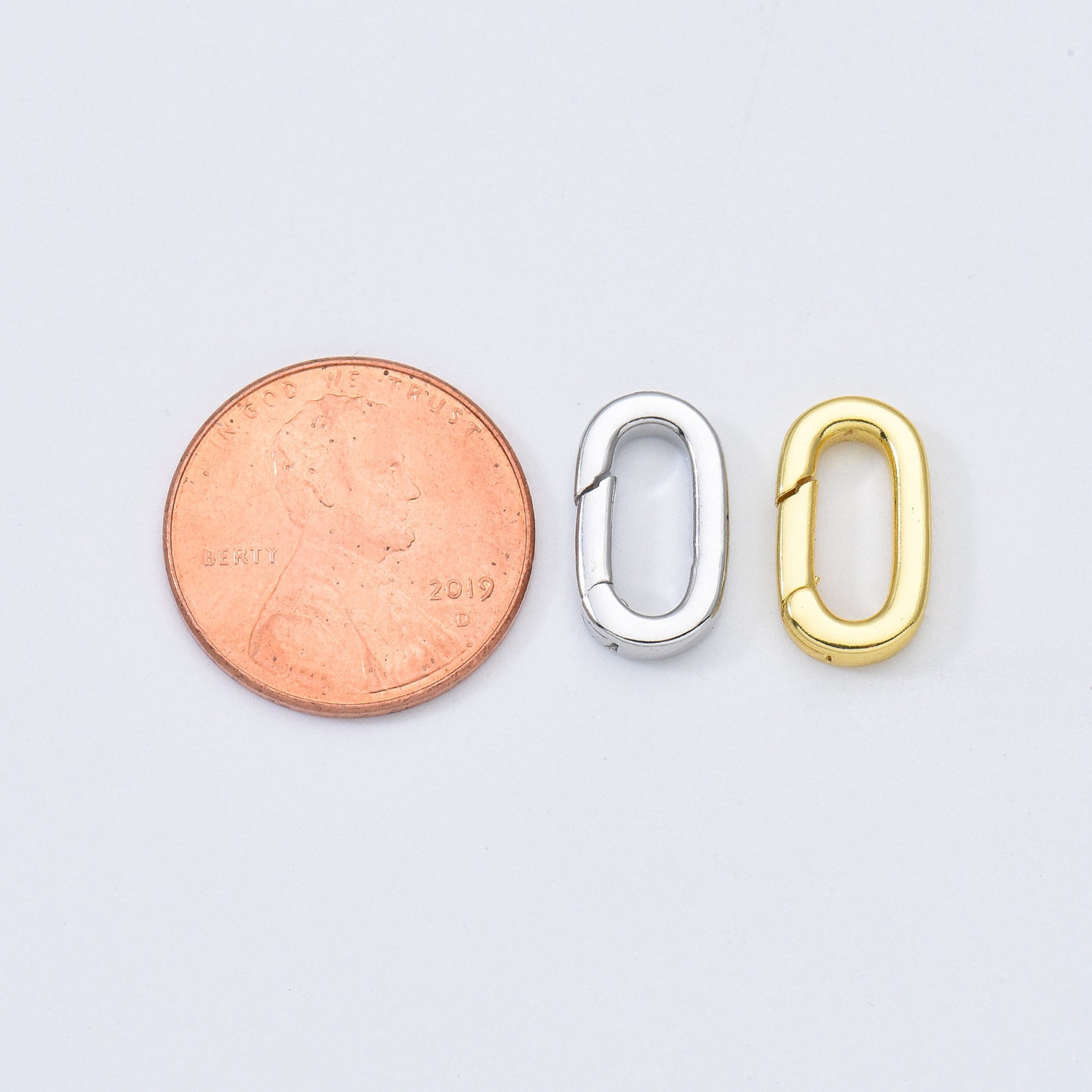 Oval Spring Gate Ring Clasp in Gold, Spring Gate Pendant for Jewelry ...