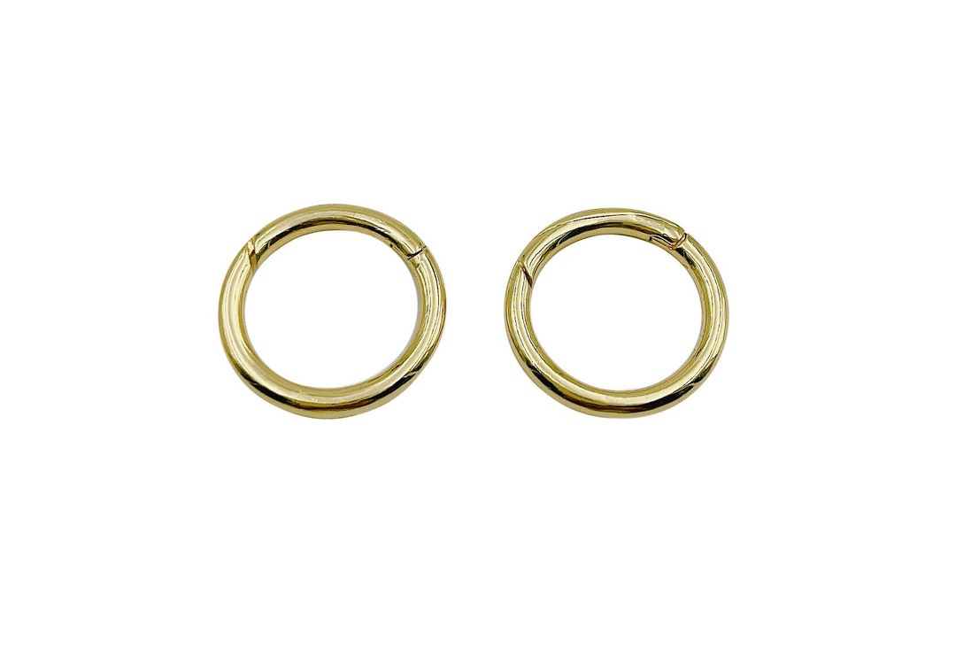 Round Spring Gate Ring Clasps, Self Closing Charm Holder Connector ...
