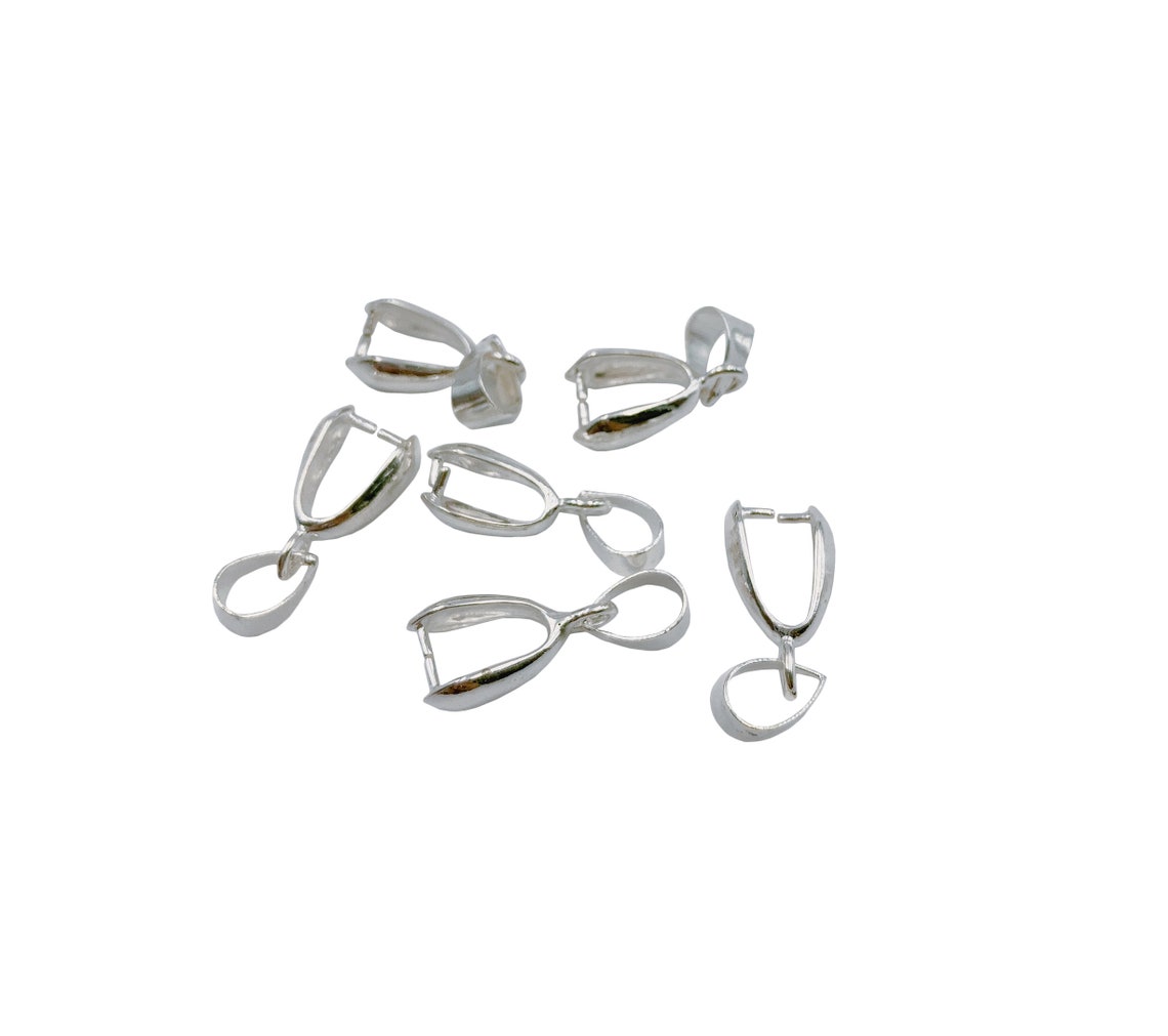 Shiny Gold Pendant Bail Clasps, Pinch Bails, Charm Pinch Bails ...