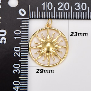 Sunshine Charm Pendant, Celestial Sun Charm for Bracelet and Necklace ...