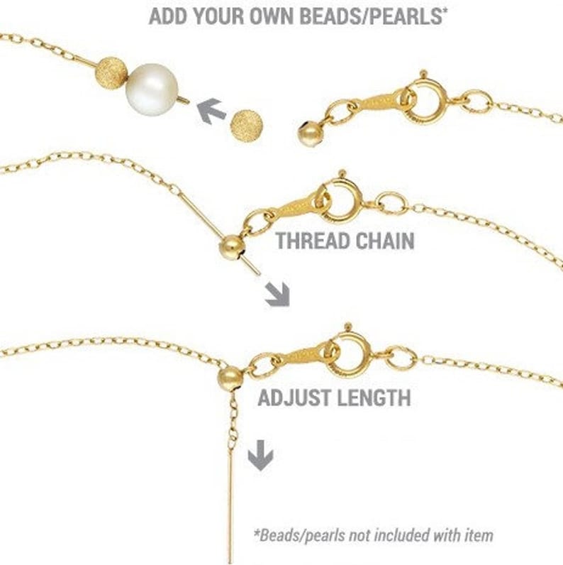 Finished Adjustable Chain Necklace in Gold Filled, Finished Necklace ...