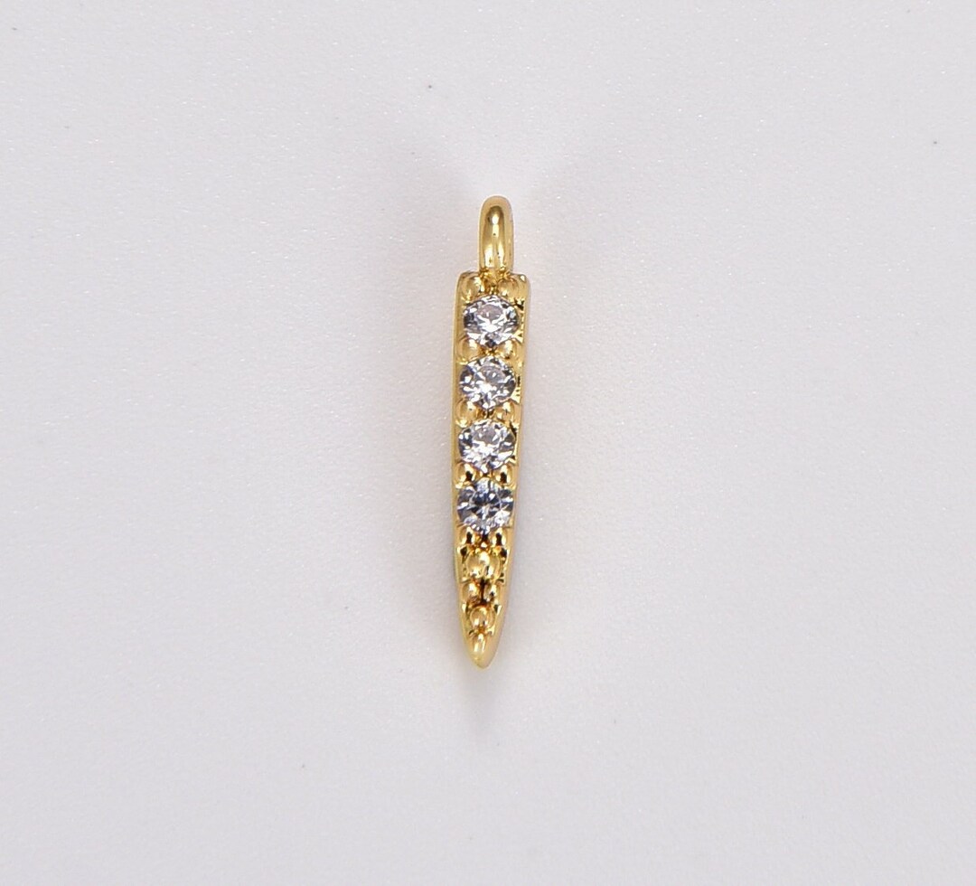 Pointy Spike Head Charm for Bracelet, Gold Filled Spike Pendant ...