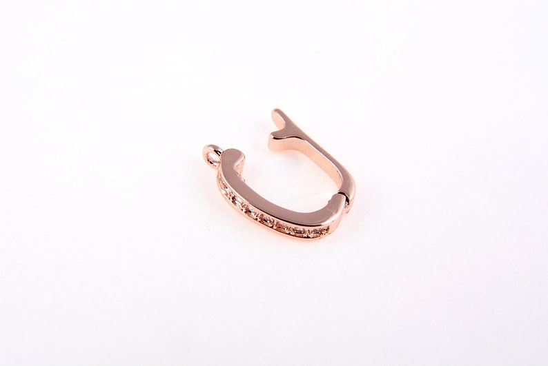 Gold Filled Removable Bail, CZ Micro Pave CZ Clasps Pendant Enhancer ...