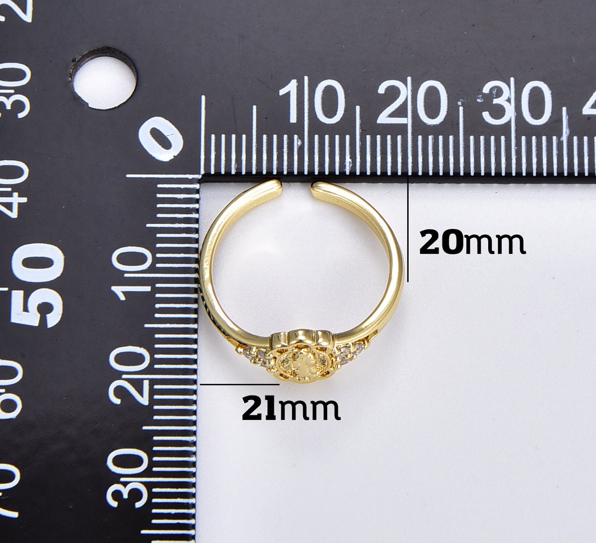 Dainty Virgin Mary Ring, Religious Ring, Lady of Guadalupe Ring, Open ...