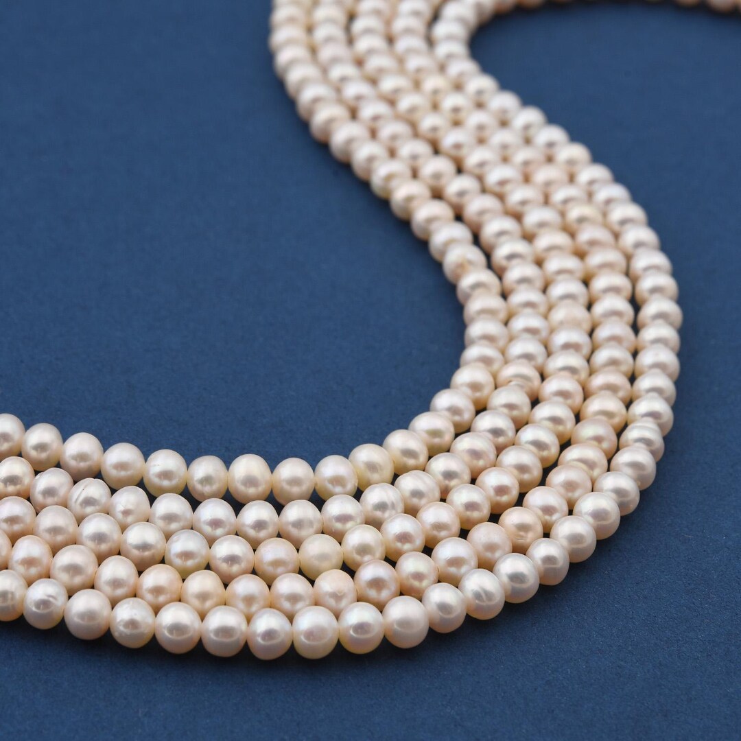 White Freshwater Pearl Beads, off Round Pearl Charm for Bracelet ...