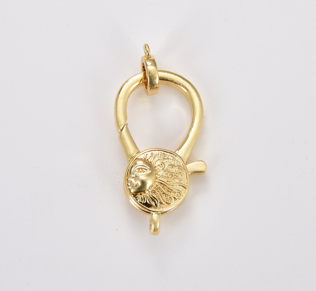 Sun Lobster Claw Clasp, Unique Design Gold Filled Lobster Claw for ...