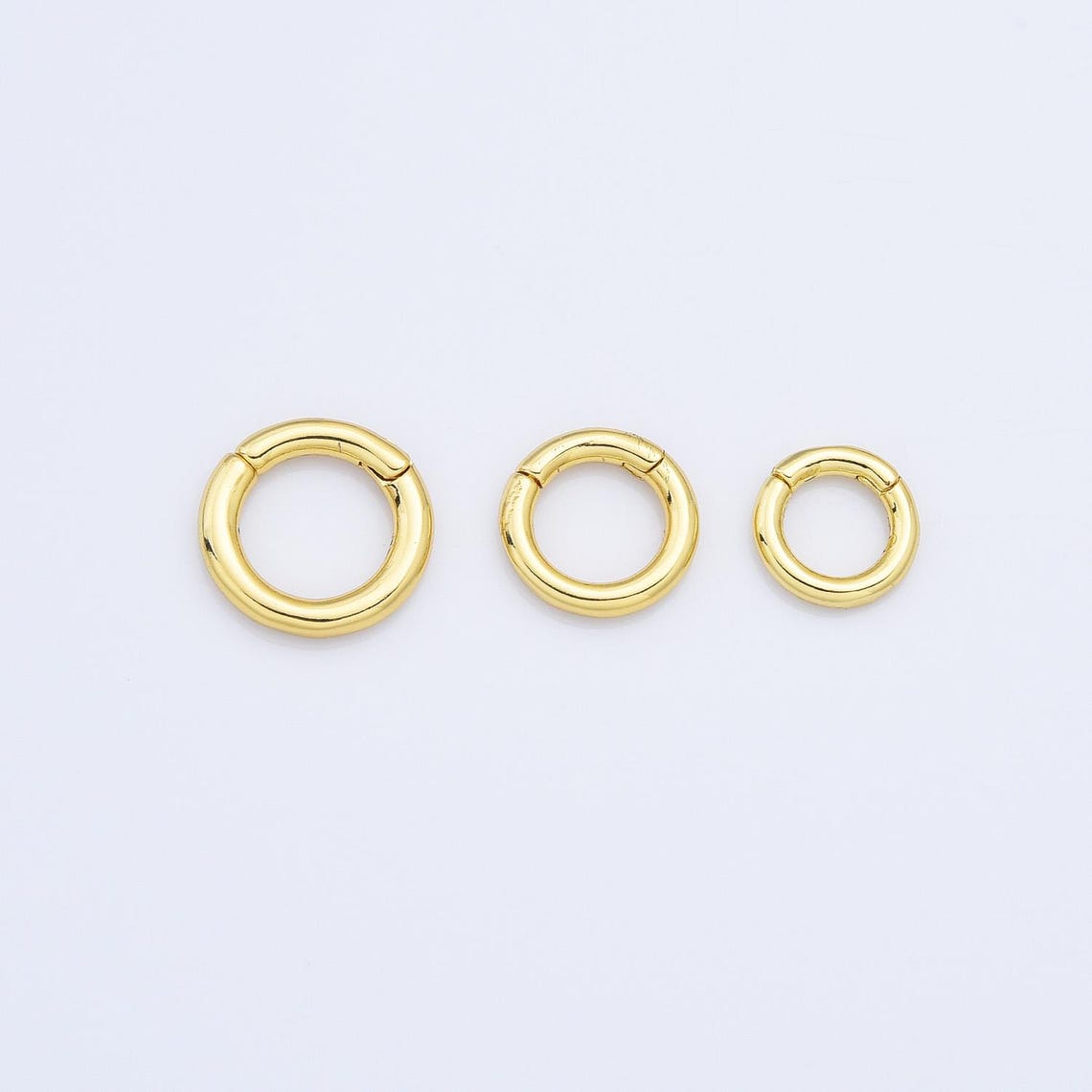 Dainty Gold Ring Connector Clasp, Open Ring Clasp, Simple Round Circle ...