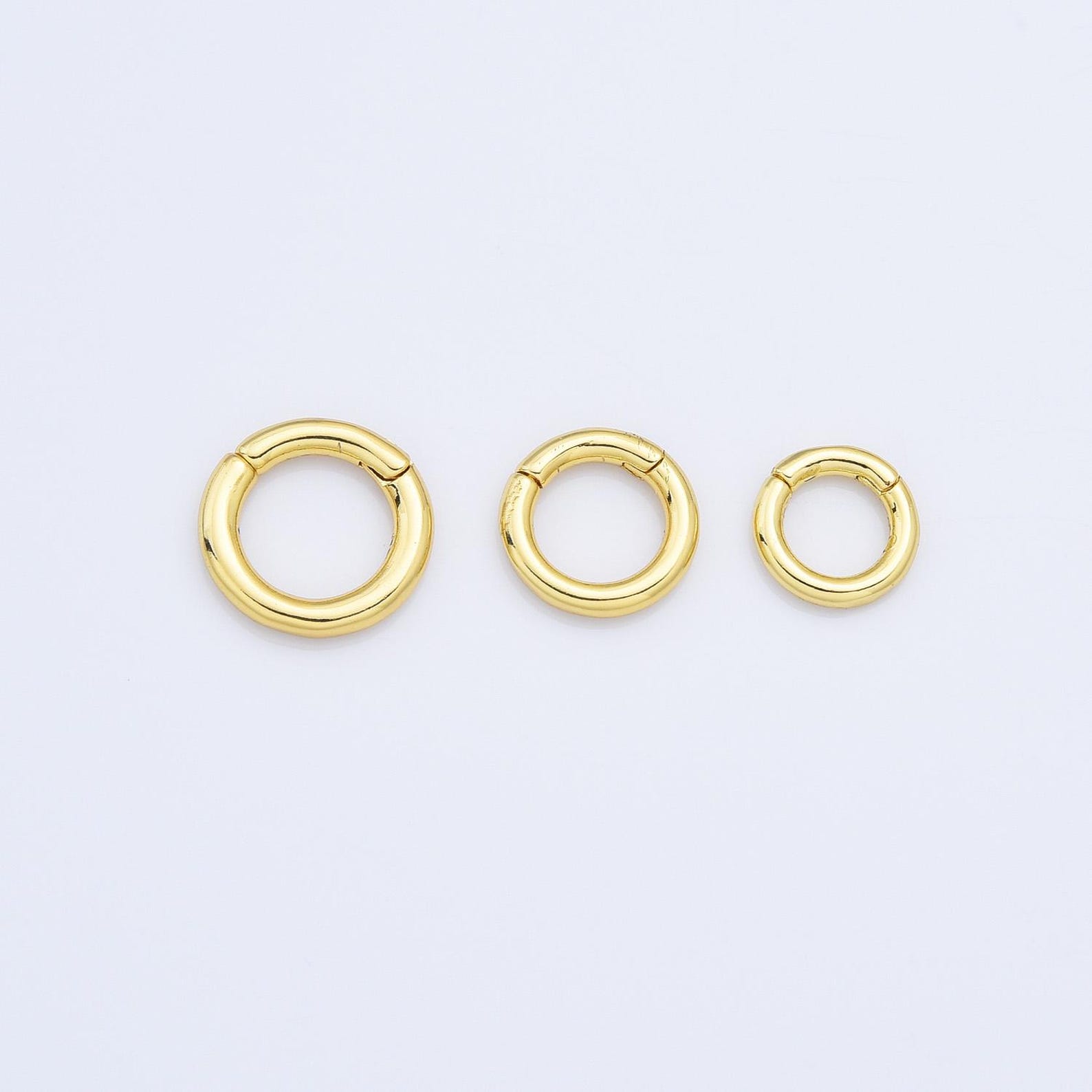 Dainty Gold Ring Connector Clasp, Open Ring Clasp, Simple Round Circle ...