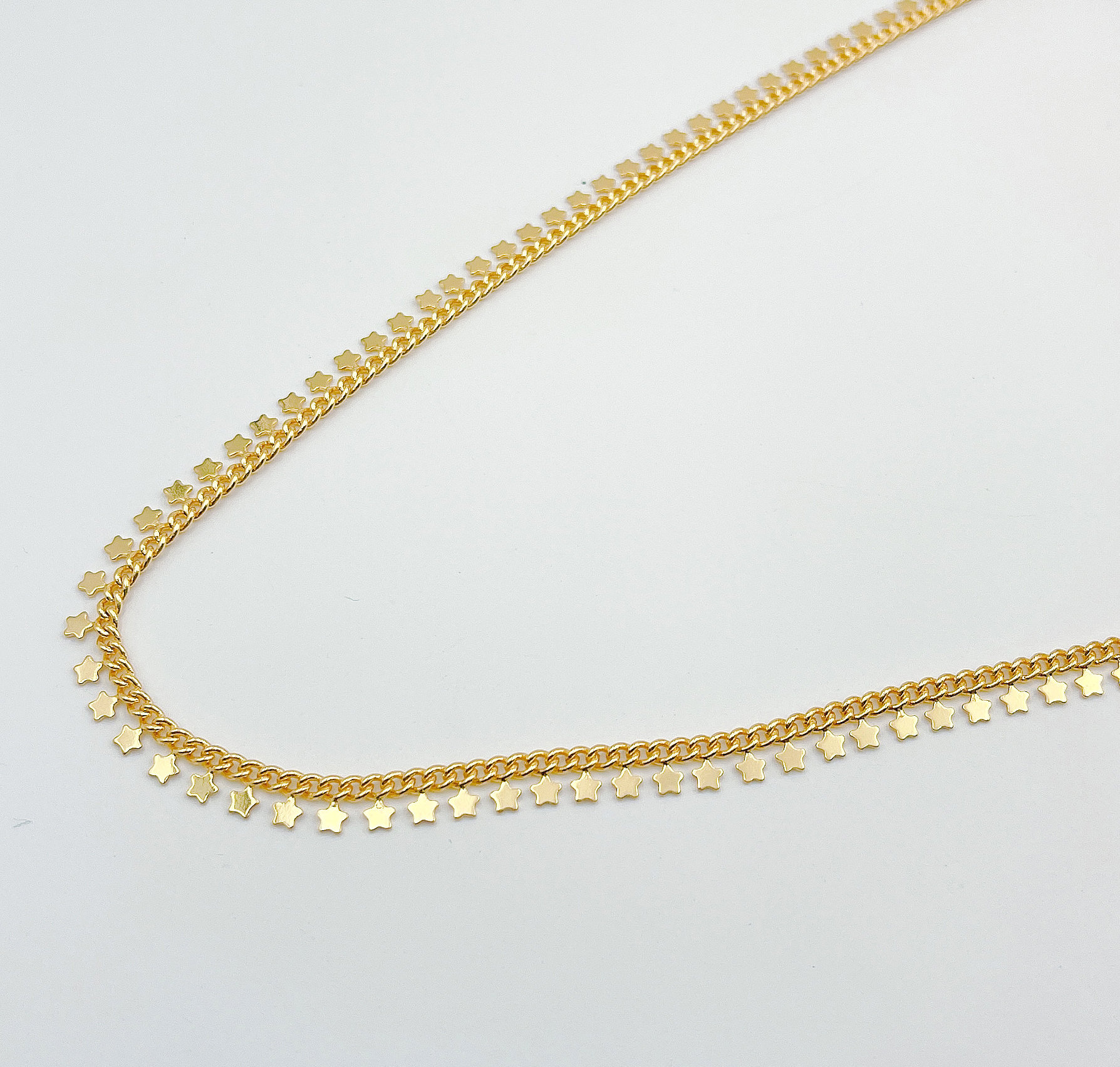 Star Crescent Moon Chain for Jewelry Making, 14K Gold Filled Rosary ...