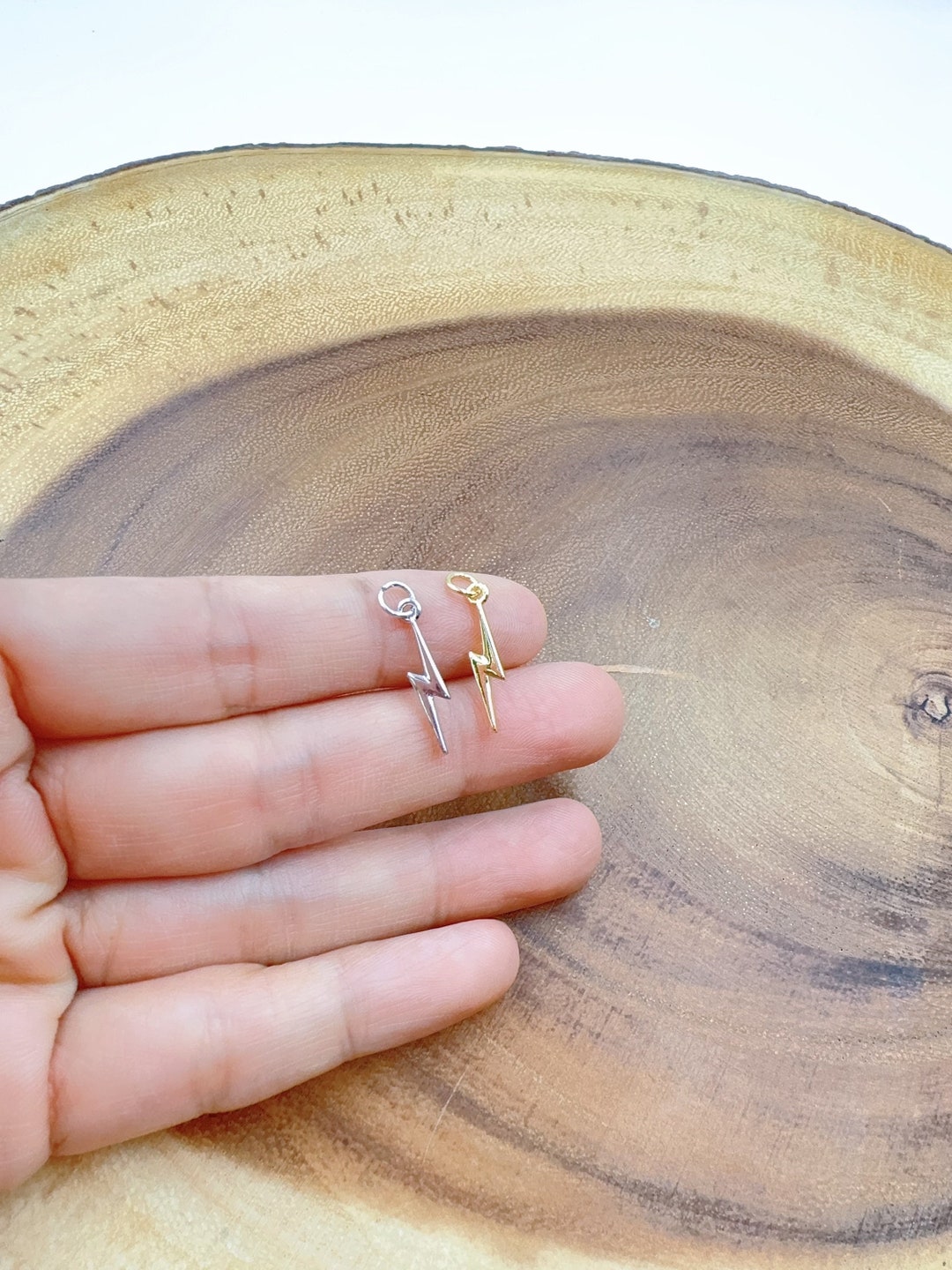 Lightning Bolt Charm Pendant, Gold Filled Lightning Bolt Pendant, Bolt ...