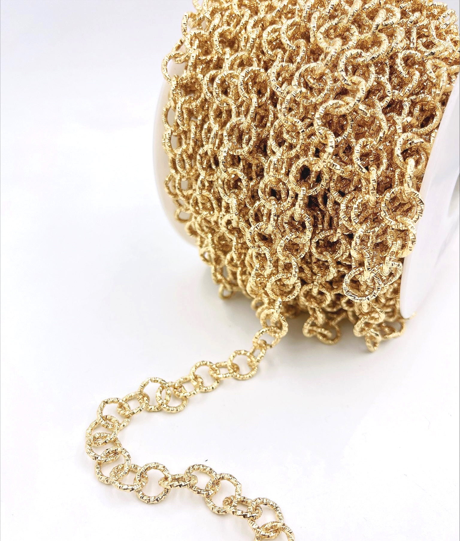 18K Gold Filled Fancy Rolo Chain by Yard, Rope Cable Chain, Foot Chain ...