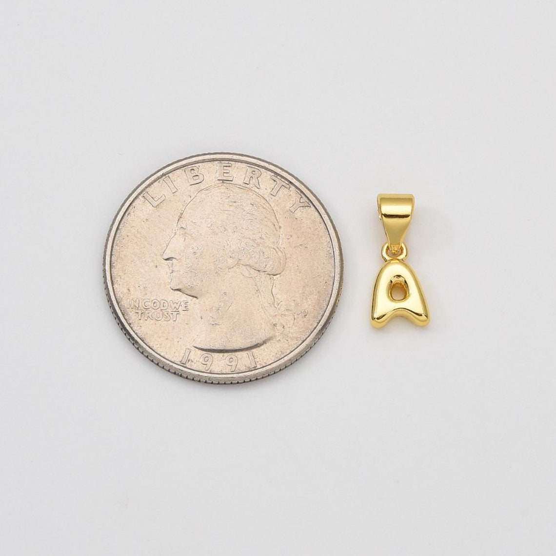 A-Z Initial Letter Fan Add-on Charm for Bracelet, Full Alphabet Letter ...
