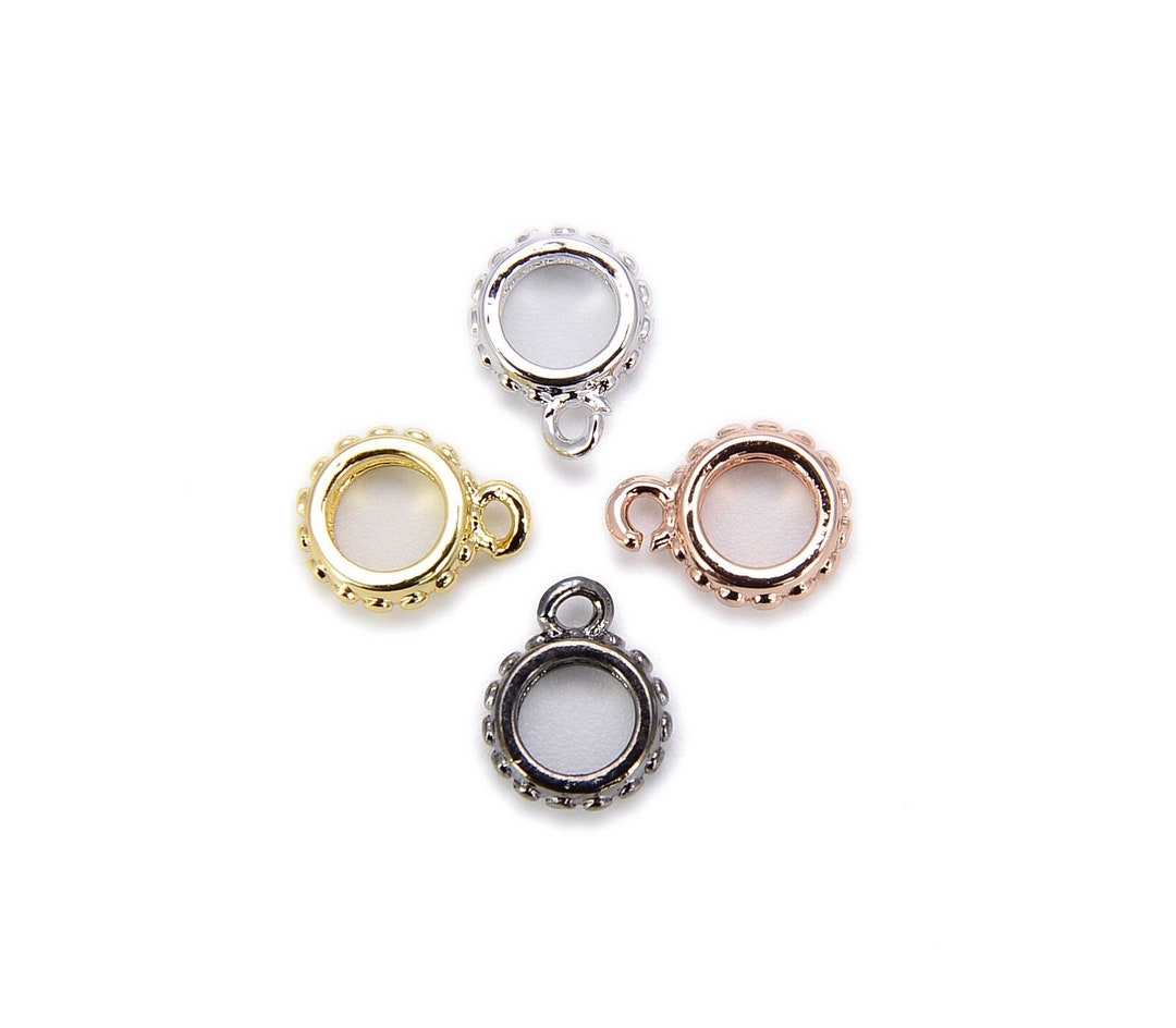 14K Gold Pendant Enhancer Bail Clasp, Silver Plated Pendant Enhancer ...