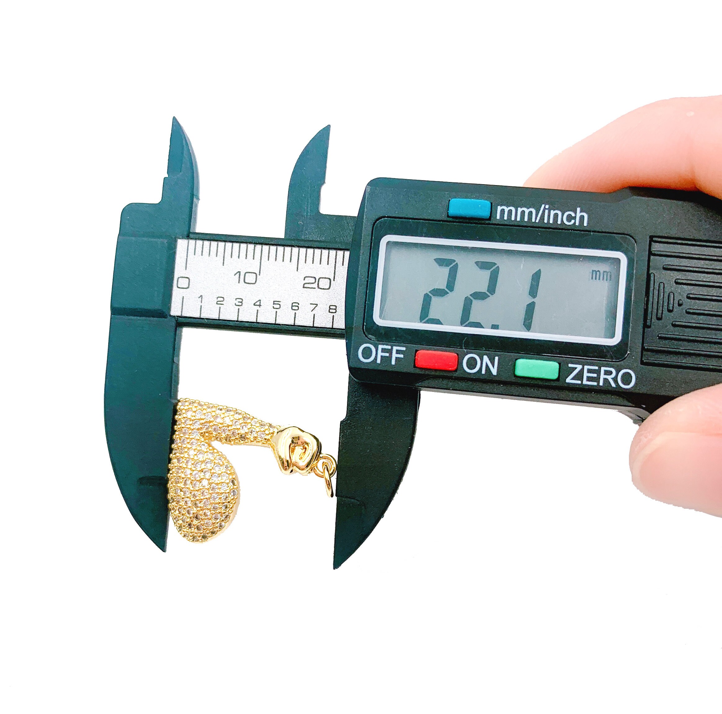 Arm Muscle Hip Hop Bicep Strong Big Muscle Charm, Micro Pave CZ Fitness ...