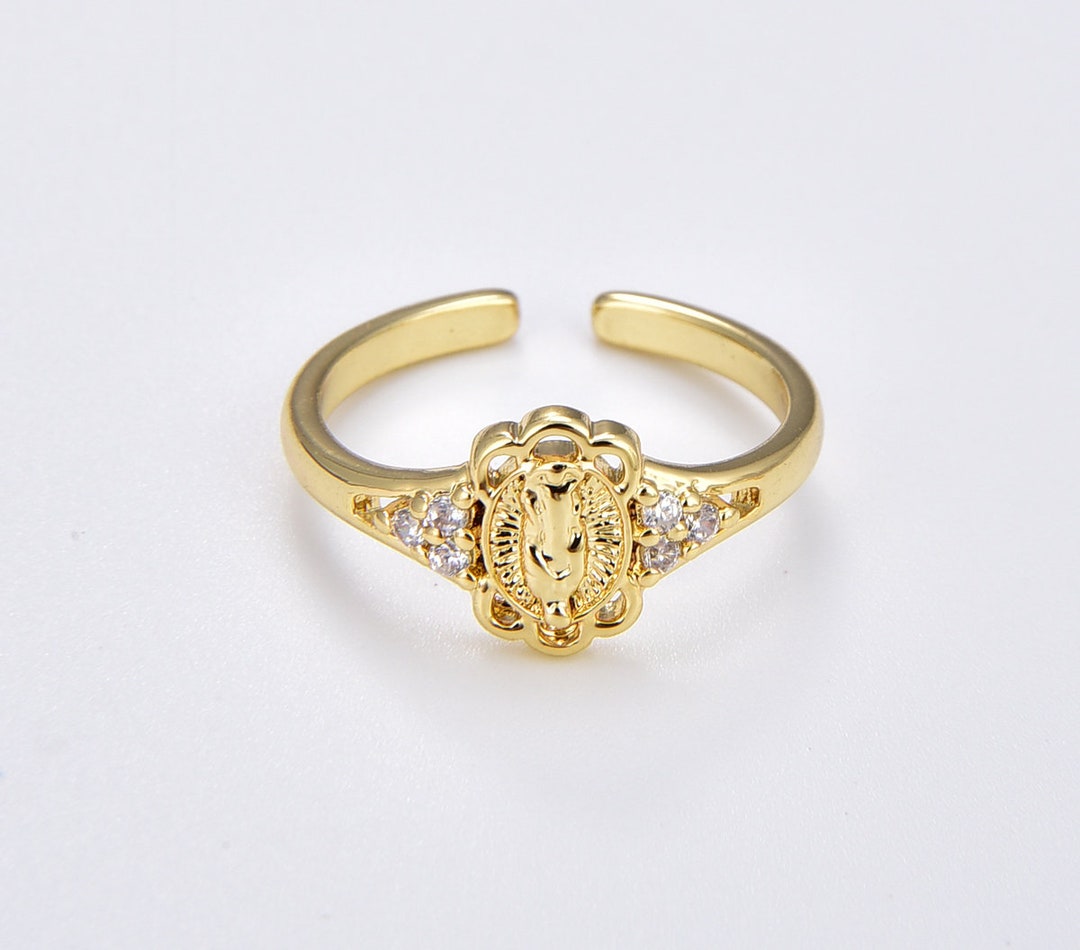 Dainty Virgin Mary Ring, Religious Ring, Lady of Guadalupe Ring, Open ...