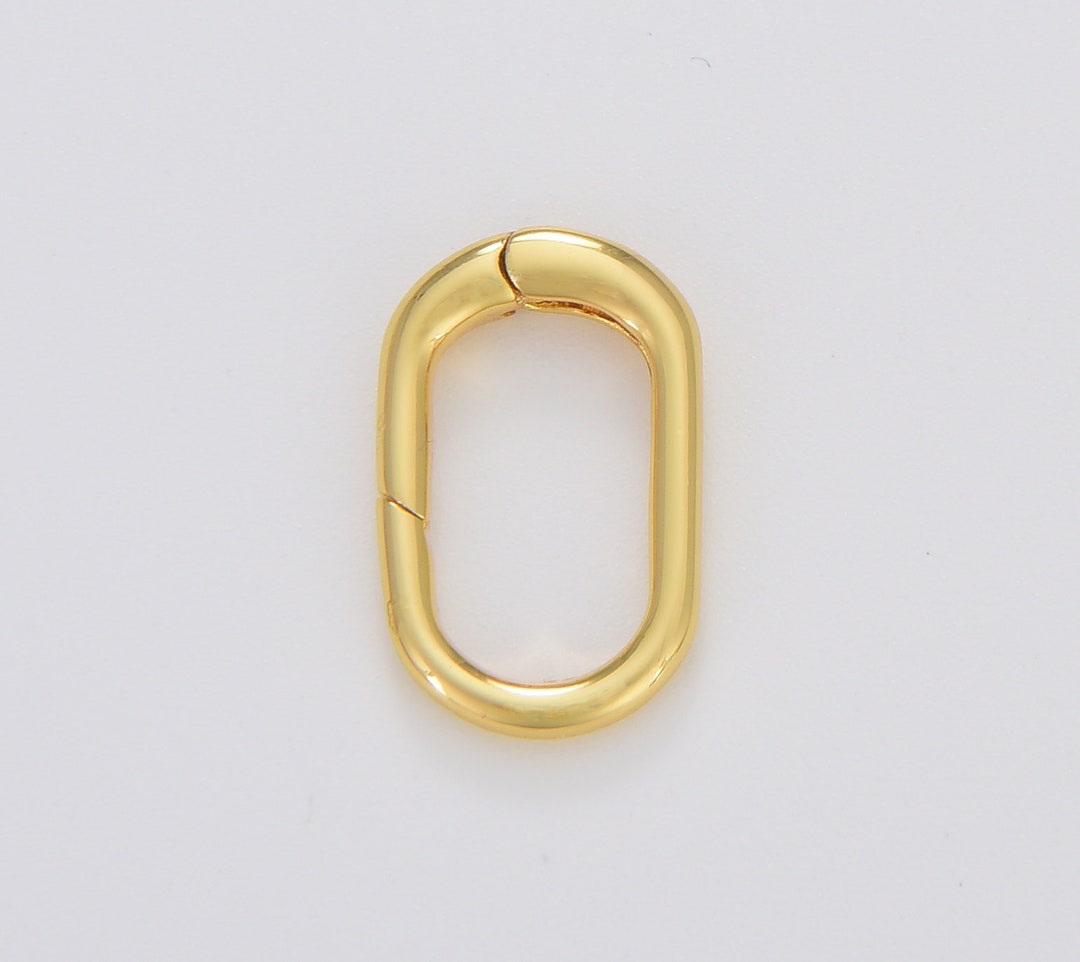 Carabiner Spring Push Clasp, Gold Filled Spring Gate Clasp ...