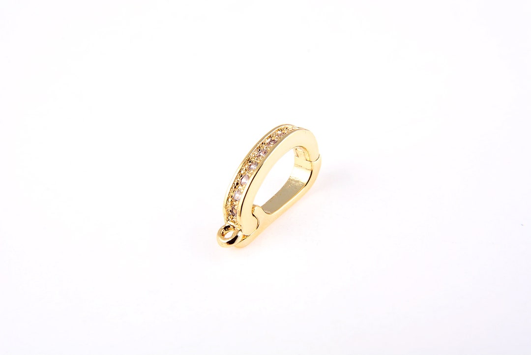 Gold Filled Removable Bail, CZ Micro Pave CZ Clasps Pendant Enhancer ...