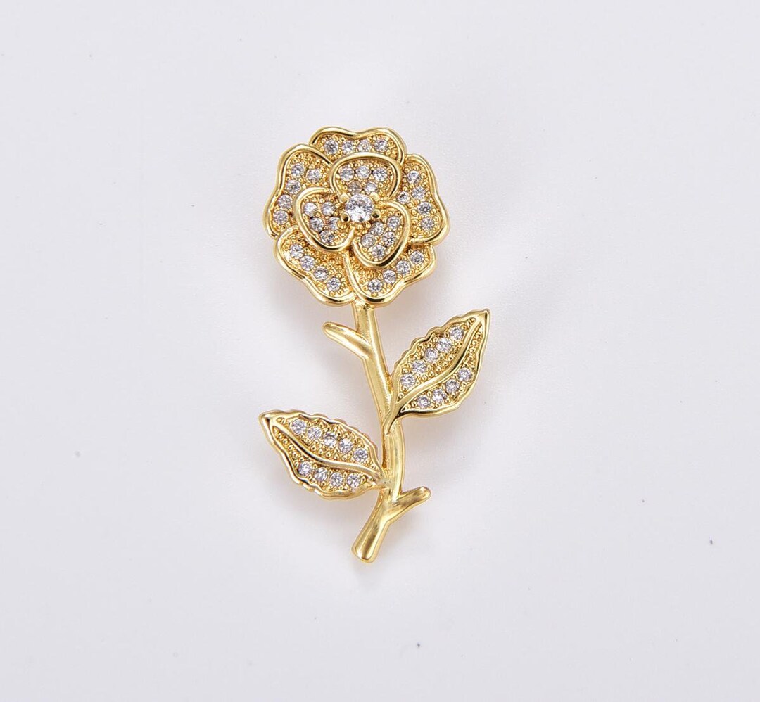 Flower Add-on Charm in Gold Filled, Rose Flower Pendant Charm for ...