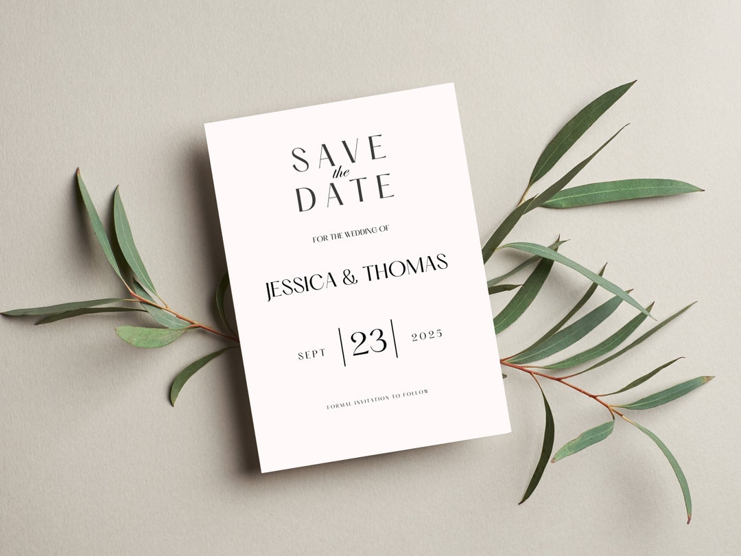 Minimalist Save the Date Canva Template Save the Date Save the Date ...