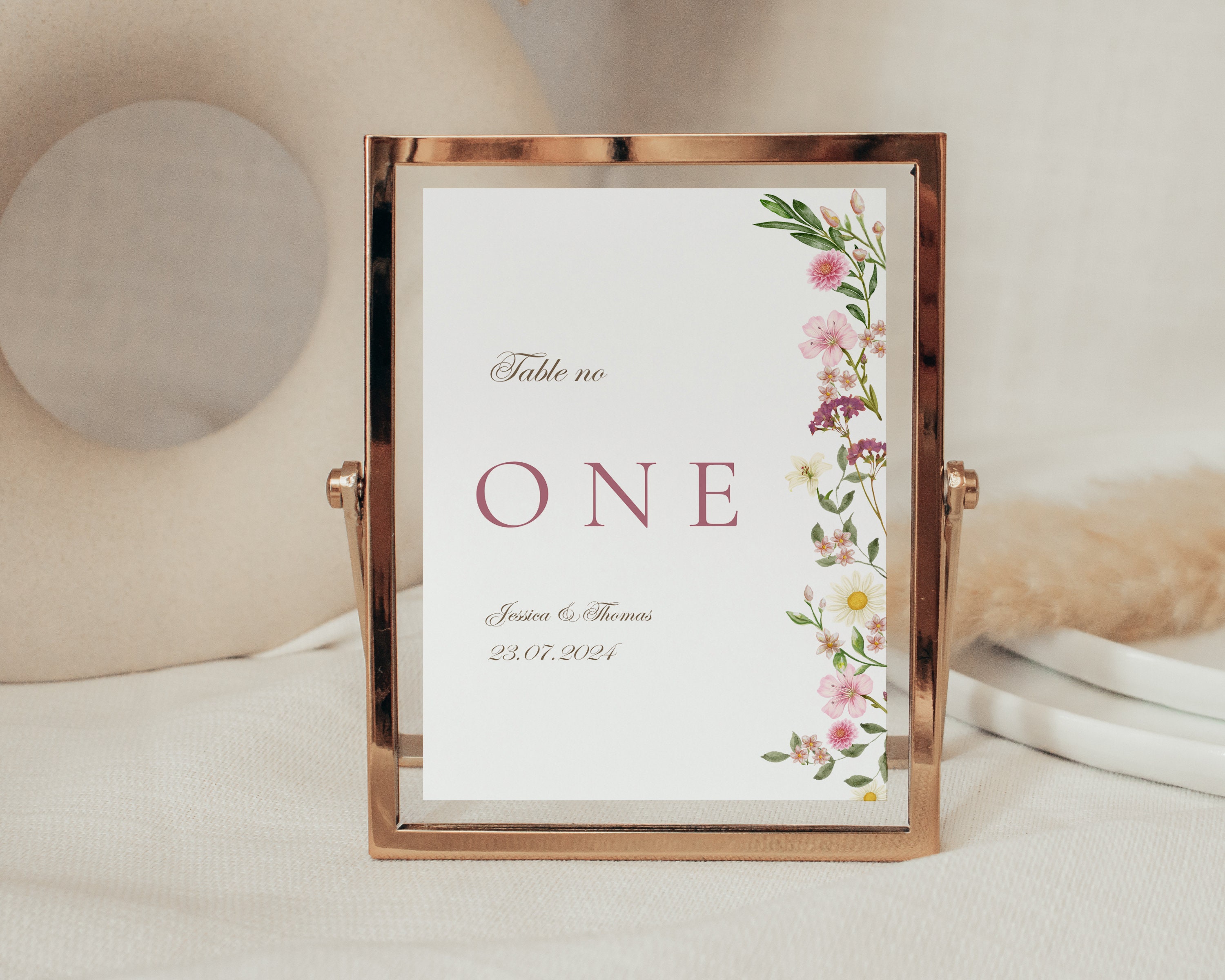 Floral Table Number Wedding Sign Wedding Table Name Cards Wedding Decor ...
