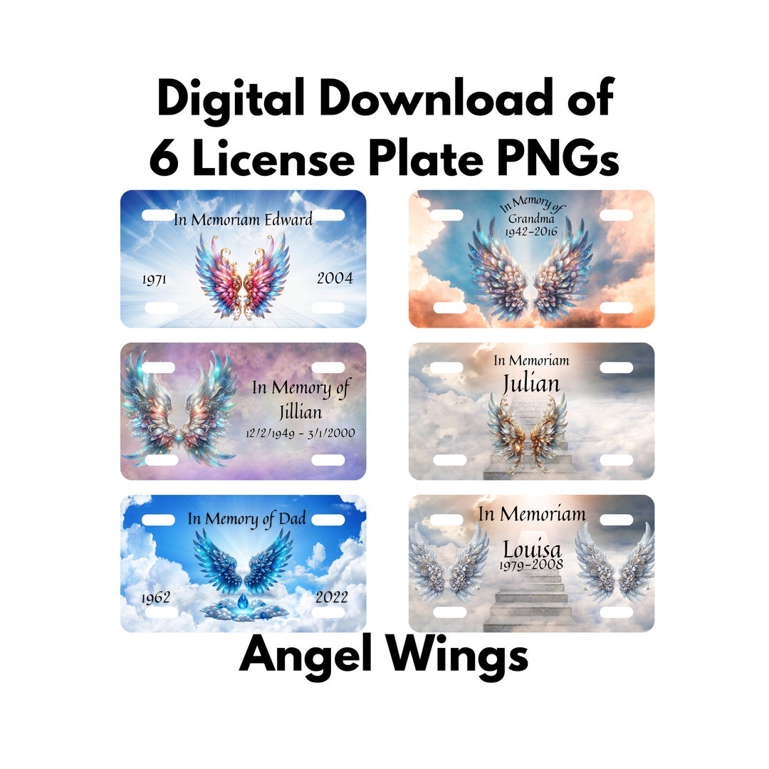 In Memory of License Plate Sublimation, License Plate PNG, License ...
