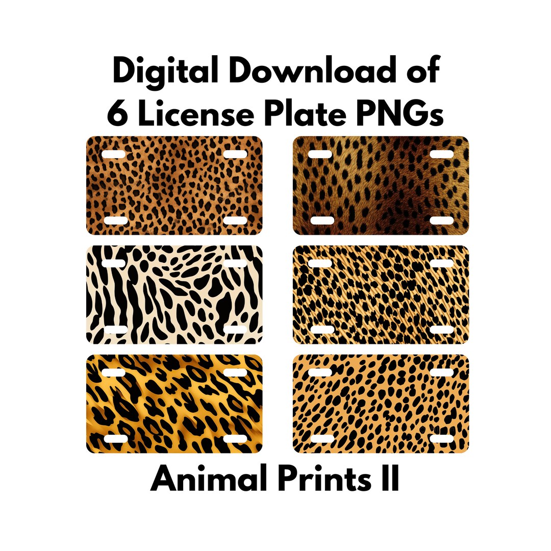 Cheetah License Plate PNG, Leopard License Plate PNG, License Plate ...