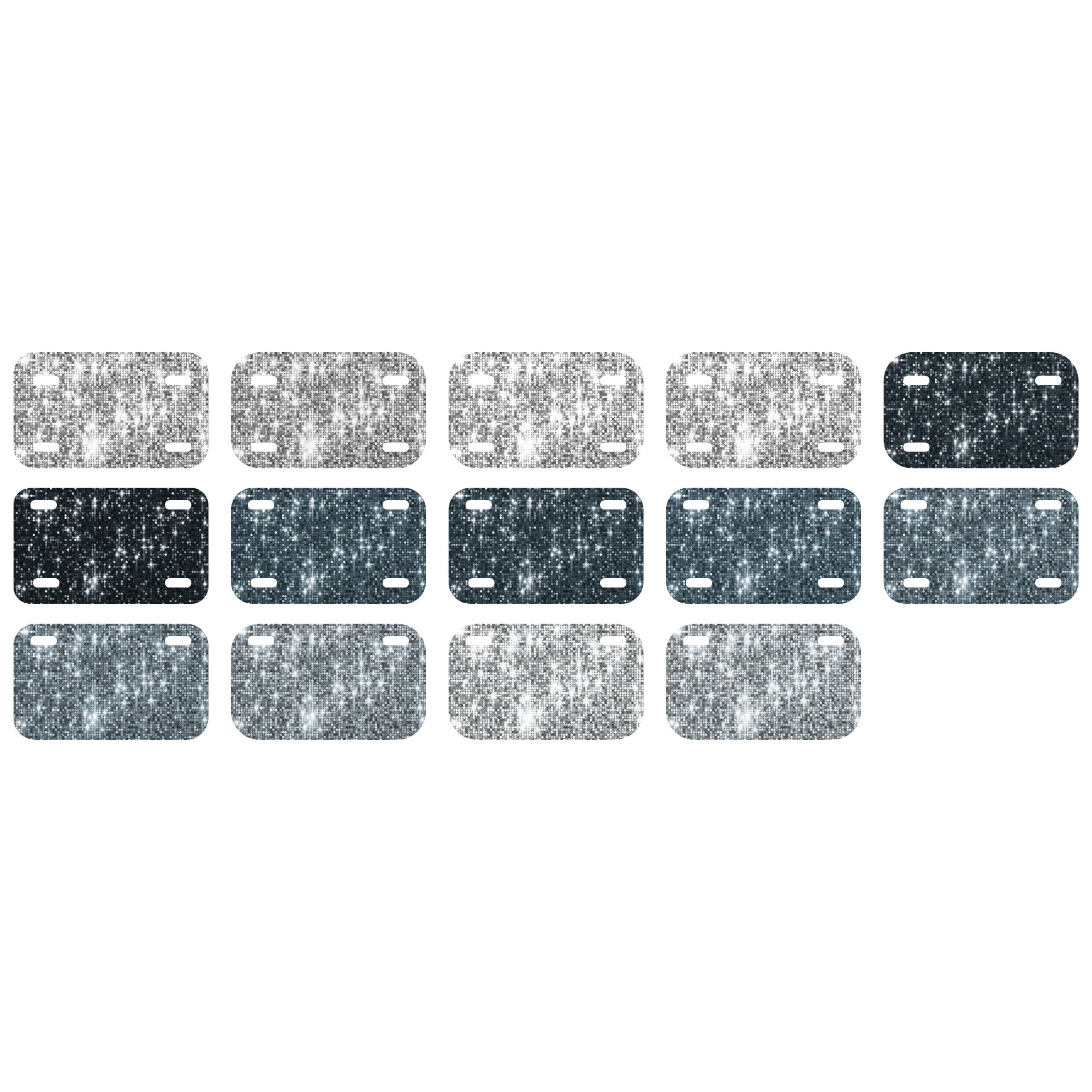 Glitter License Plate PNG Bundle, PNG License Plate Bundle for ...