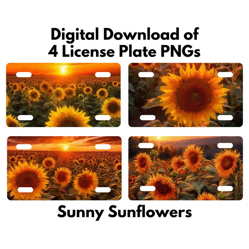 Sunflower License Plate PNG, License Plate PNG Designs, License Plate ...