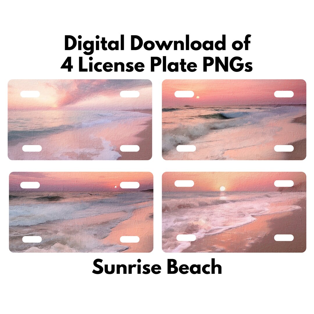 Beach License Plates, License Plate PNG Beach, License Plate PNG ...