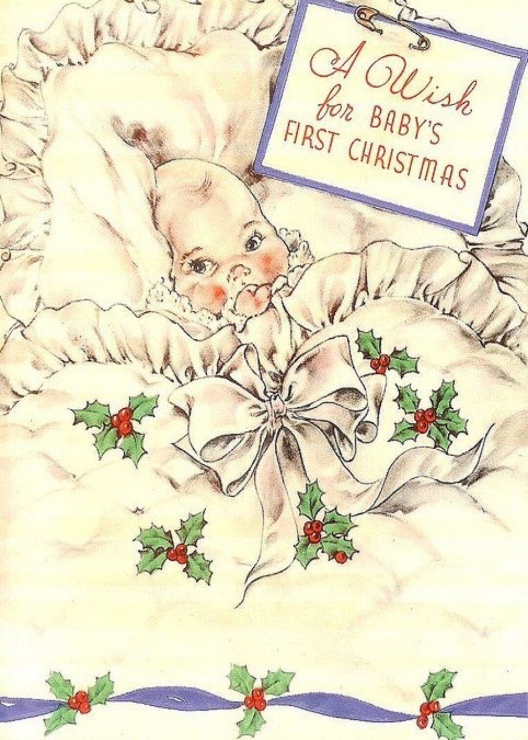 Vintage Printable Image of Baby's First Christmas Retro - Etsy