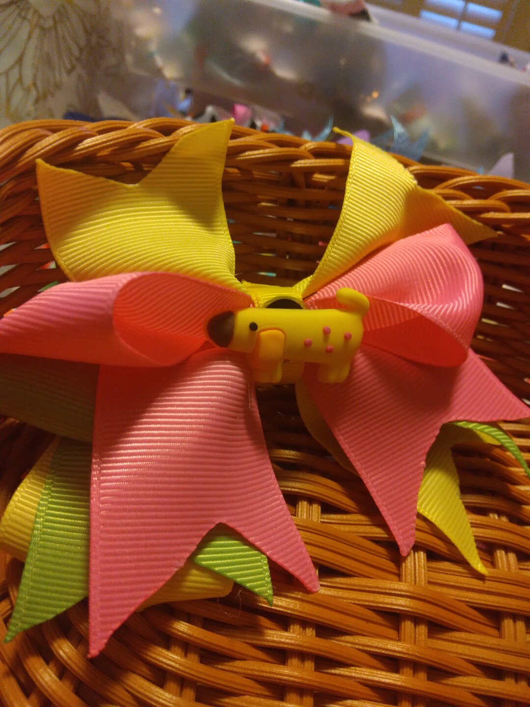 Dog Ribbon Hair Bow - Etsy