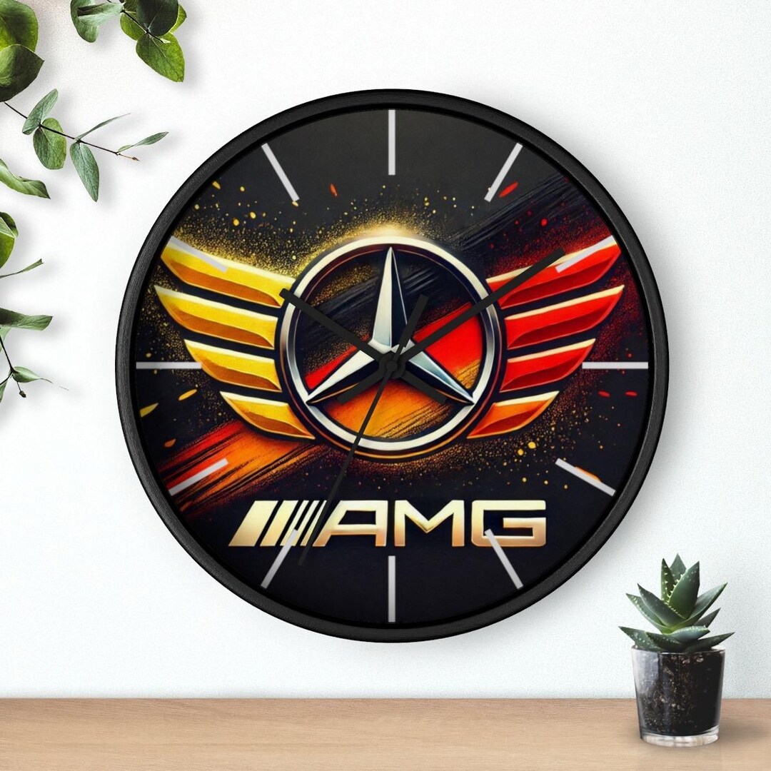 Mercedes Logo Wall Clock - Elegant Automotive Decor for Car Enthusiasts ...