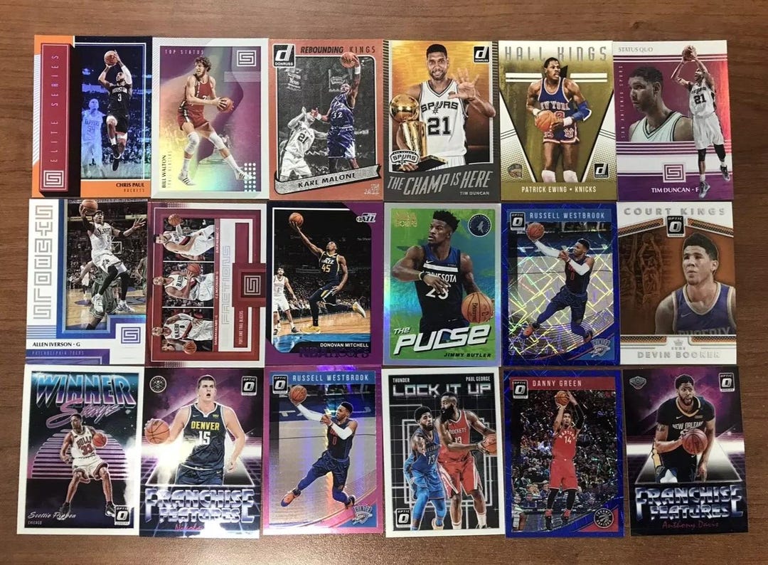 100 Assorted Basketball Cards Topps, Panini, Upper Deck, NBA Hoops - Etsy
