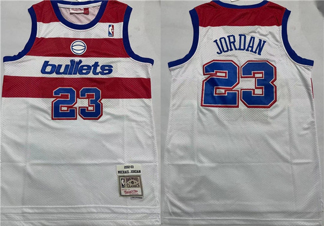 Michael Jordan Bullets Throwback Jersey - Etsy