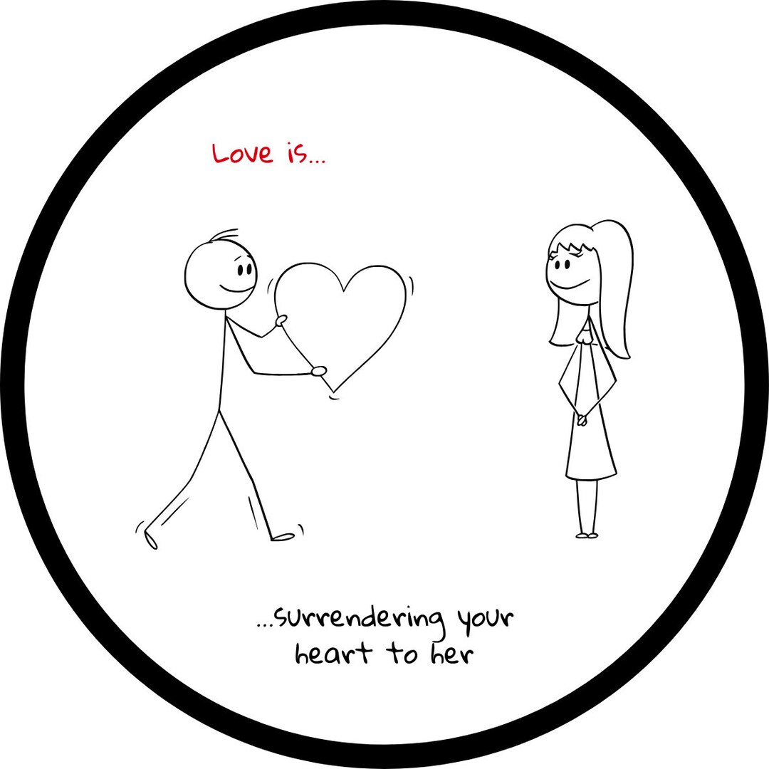 Surrendering Your Heart to Her Vinyl Sticker With FREE Laminate - Etsy