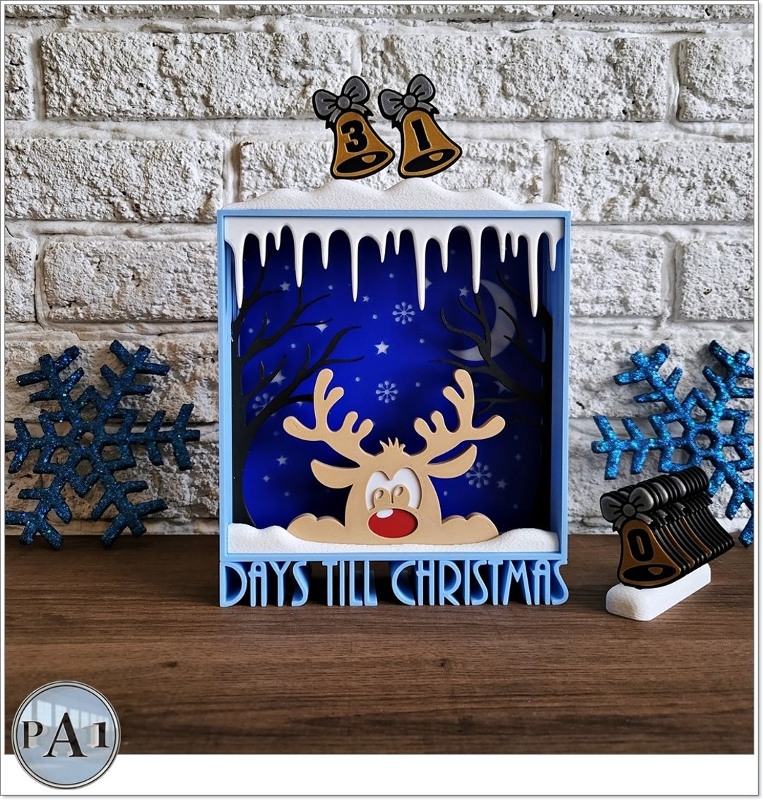 Christmas Countdown Light Box Festive Holiday Decor for - Etsy