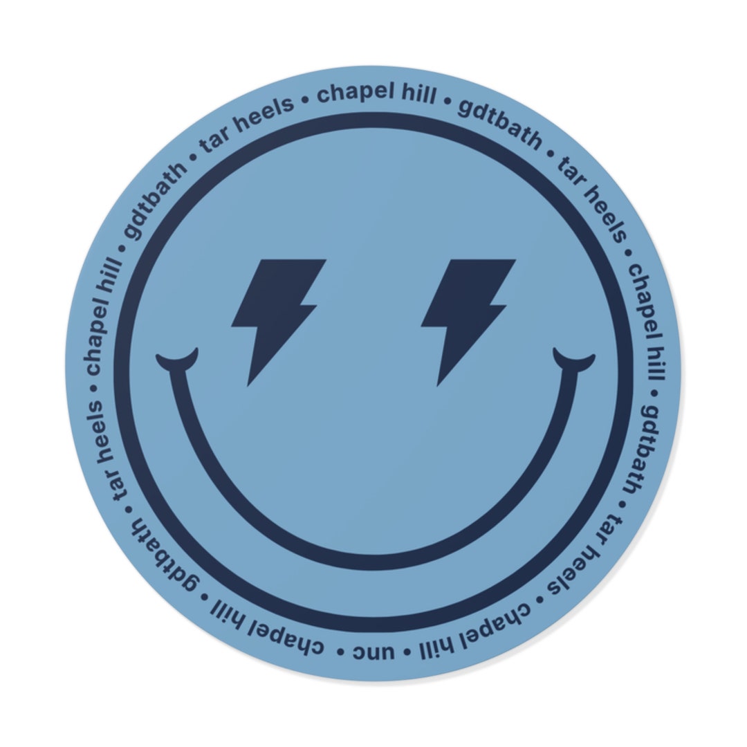UNC Smiley Face Vinyl Sticker Decal 2x2 North - Etsy