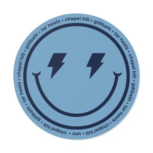 UNC Smiley Face Vinyl Sticker Decal 2x2 North - Etsy