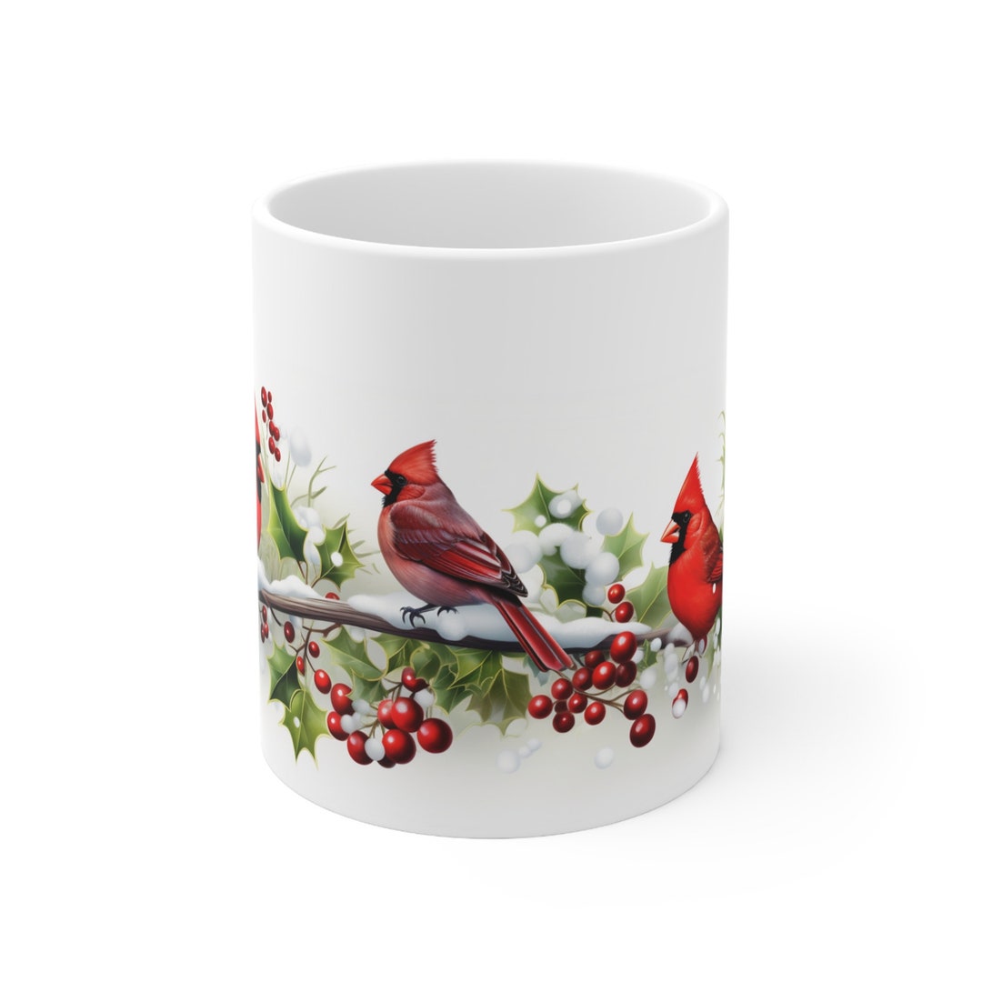 Christmas Cardinal Mug Christmas Mug Love Cardinal Christmas - Etsy