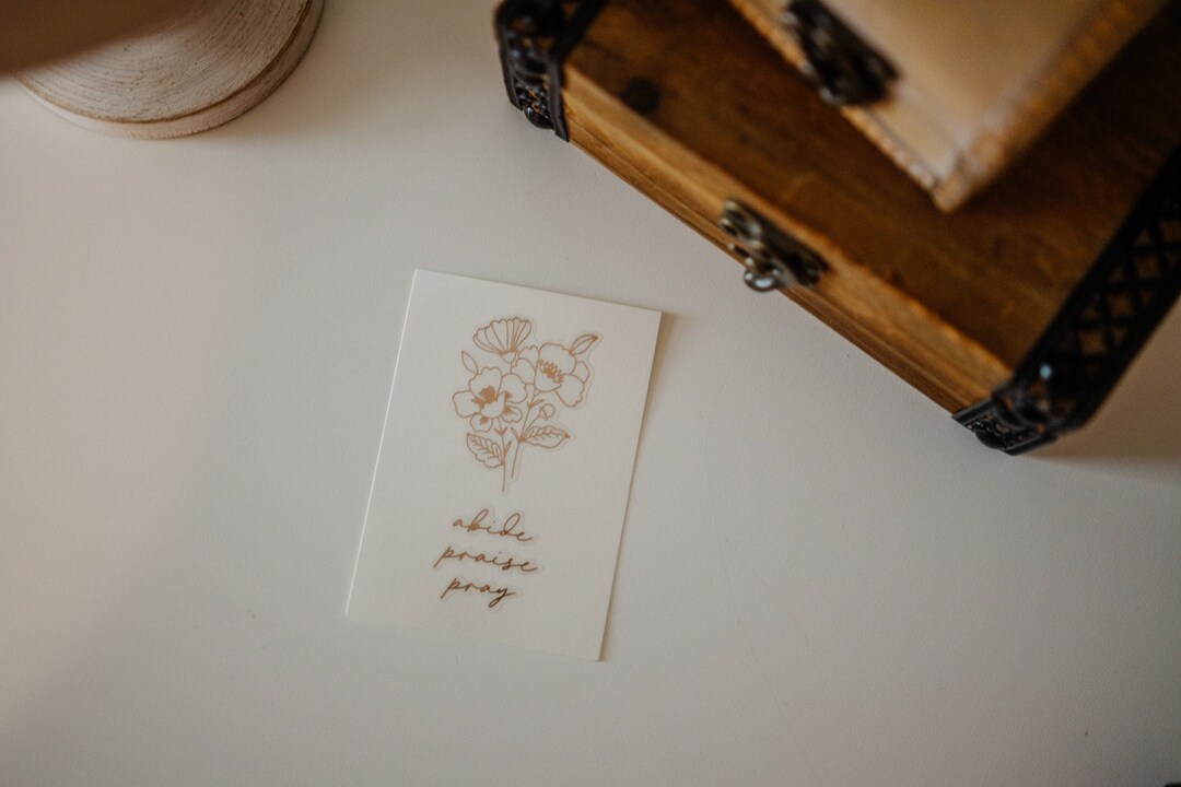 Encouragement Card Abide, Praise, Pray - Etsy