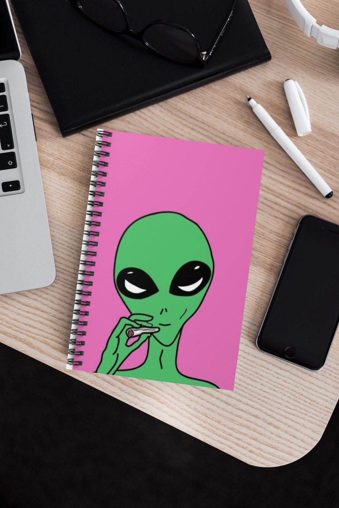 Alien Superstar With a Blunt Unique Notebooks Creative Design Notepads ...