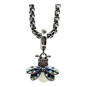 Sterling Silver Glow in the Dark Firefly Charm, Fits Pandora Bracelet ...