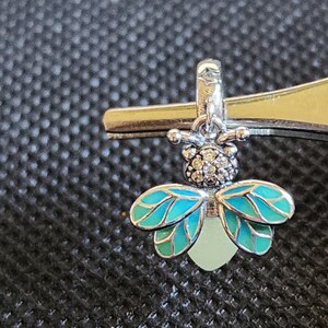 Sterling Silver Glow in the Dark Firefly Charm for Bracelet - Etsy