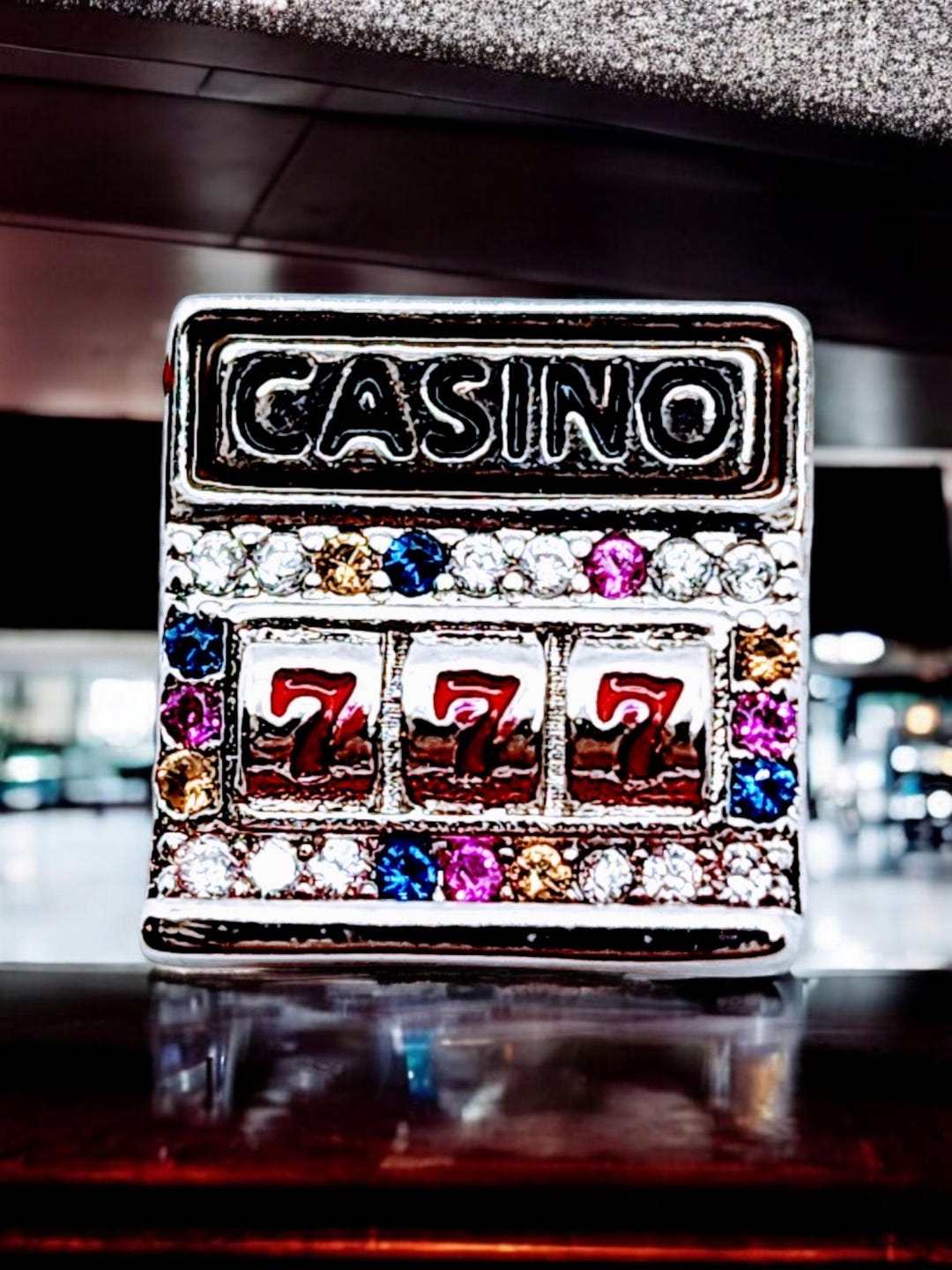 Sterling Silver Charm, Slot Machine, Fits Pandora Bracelet, Gift for ...