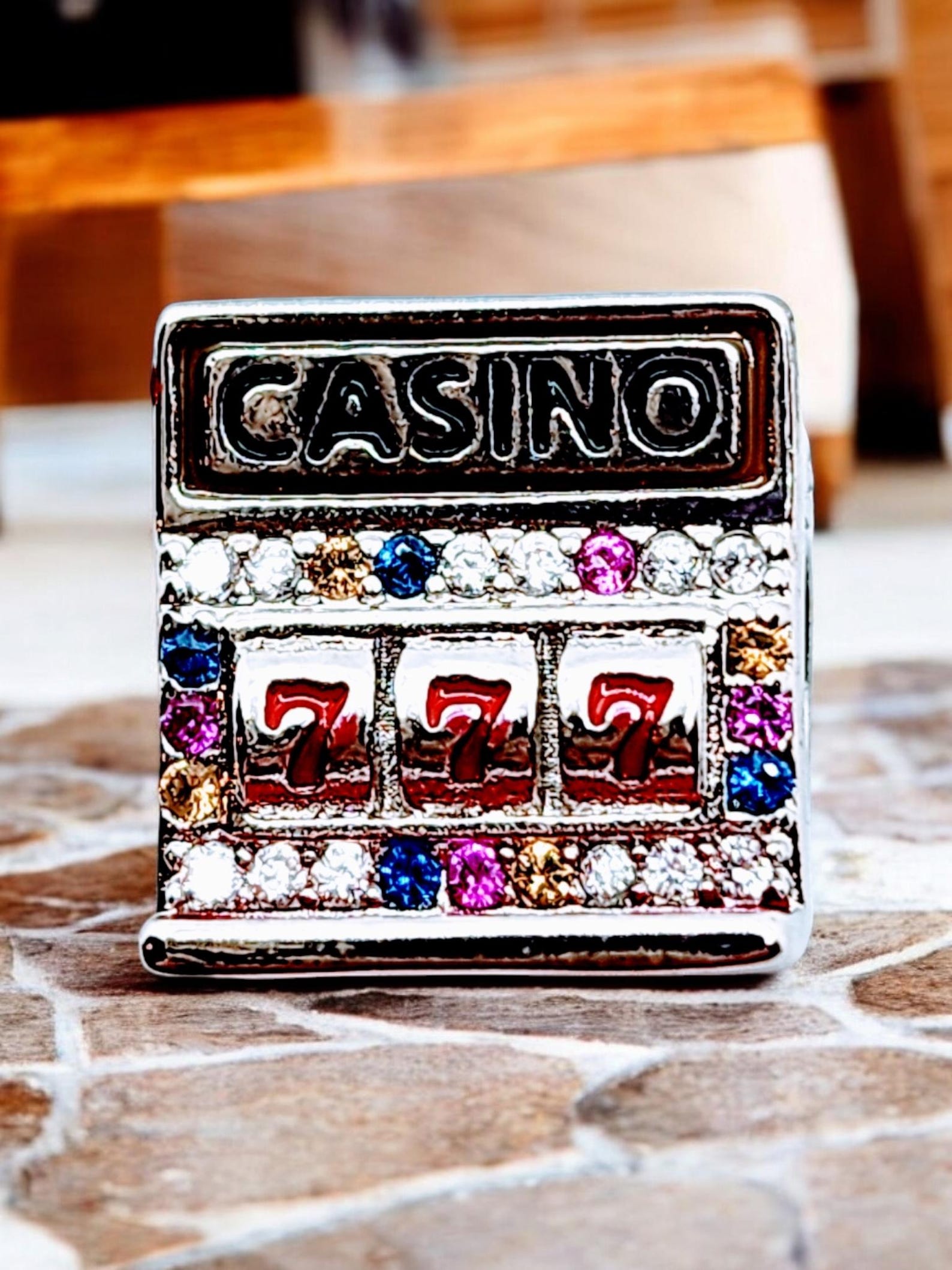 Sterling Silver Charm, Slot Machine, Fits Pandora Bracelet, Gift for ...