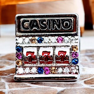 Sterling Silver Charm, Slot Machine, Fits Pandora Bracelet, Gift for ...