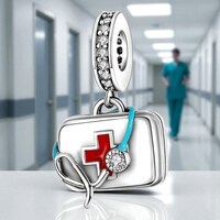 Doctor Dangle Charm, First Aid Kit Charm , Nurse Charm for Bracelet and ...