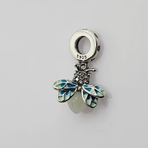 Sterling Silver Glow in the Dark Firefly Charm, Fits Pandora Bracelet ...